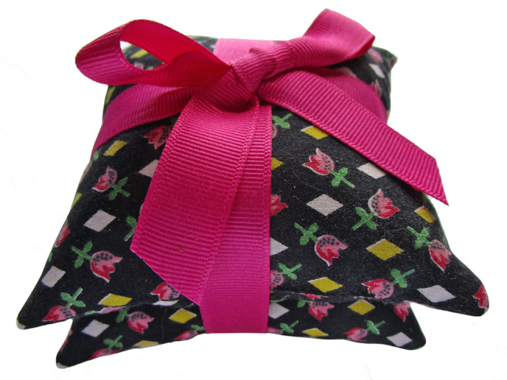 Stacked Lavender Sachet Pair : Black Floral | Primrose Design